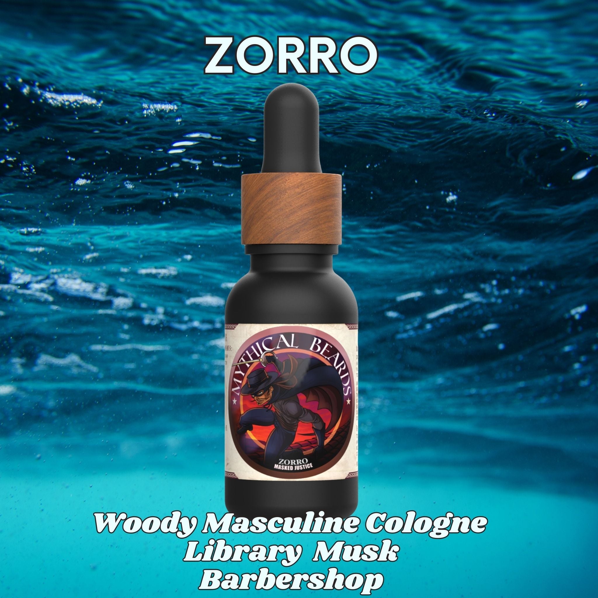 Zorro - Woody Cologne, Library Musk, Barber Shop – Mythical Beards